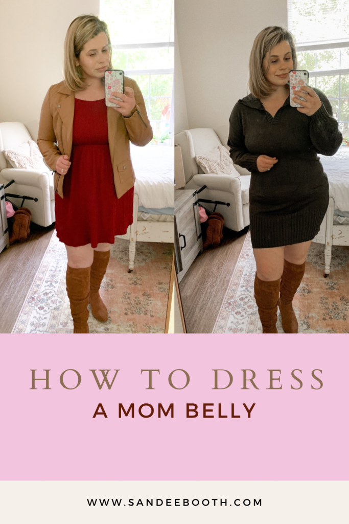 How to Dress with a Mom Belly - Sandee Booth
