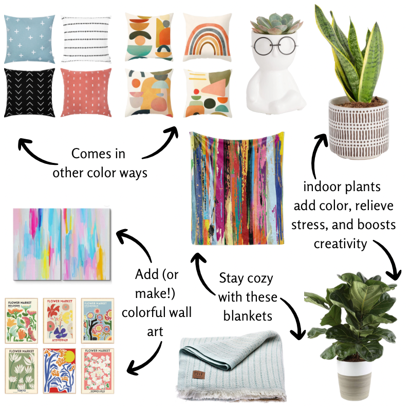 How to Inject Color into your Living Room - Sandee Booth