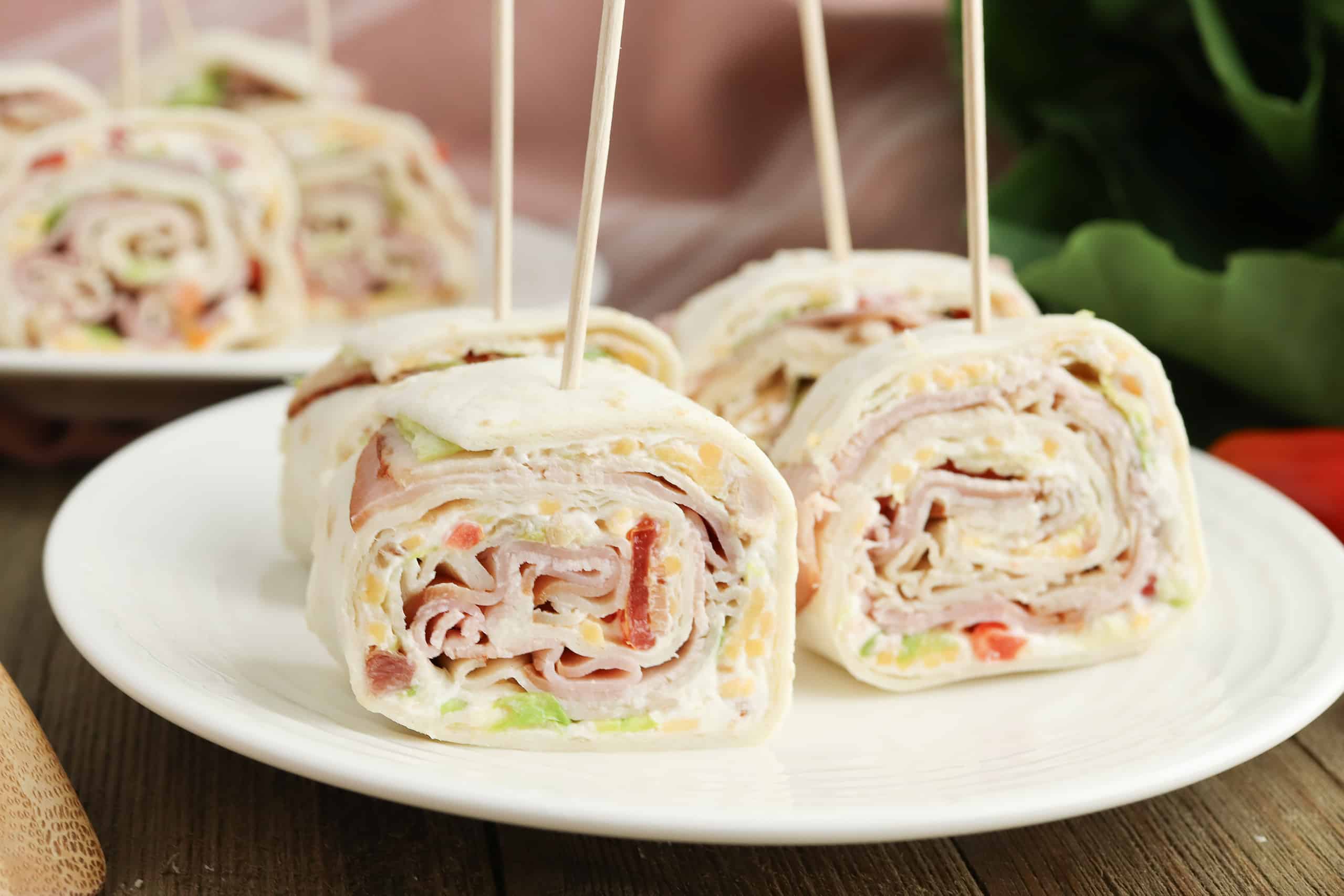 Best Easy Club Sandwich Pinwheels with a Tortilla